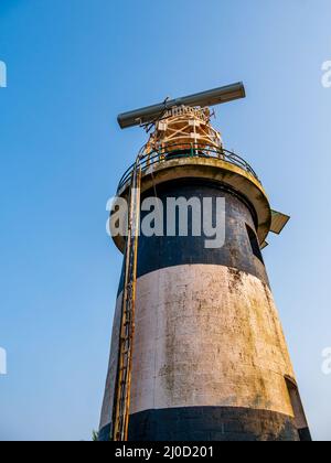 Lighthouse in vertical alignment, designed to emit light from a system ...