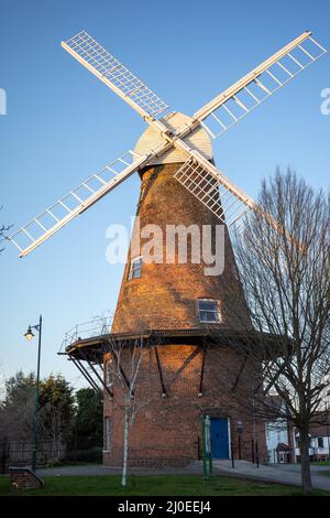 Rayleigh smock windmill, a Grade II listed building Stock Photo - Alamy