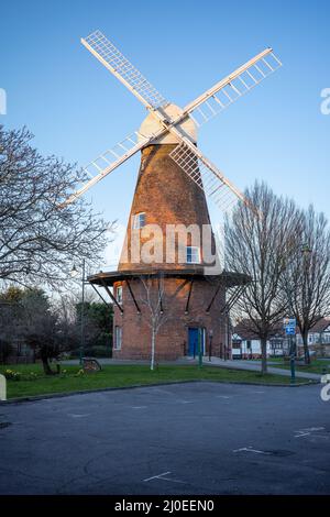 Rayleigh smock windmill, a Grade II listed building Stock Photo - Alamy