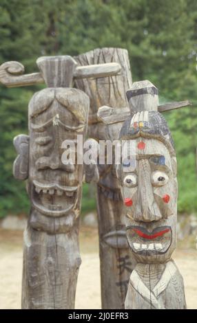 Jangseung totem poles once were place along the borders of villages to ...