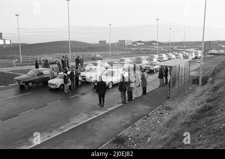 1980 Steel Strike, Pickets, Redcar, British Steel Corporation, North ...