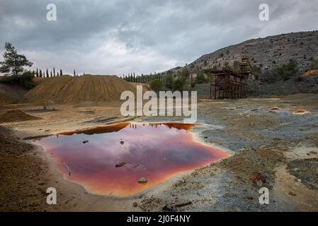 Abandoned copper mine, Mitsero Nicosia Cyprus Stock Photo - Alamy