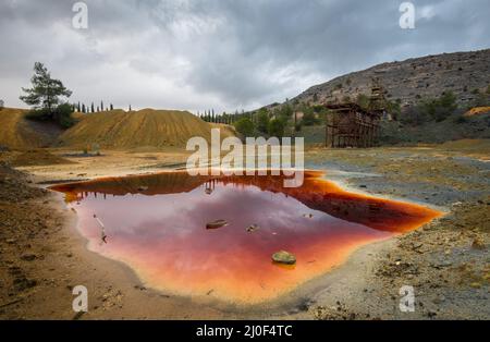 Abandoned copper mine, Mitsero Nicosia Cyprus Stock Photo - Alamy