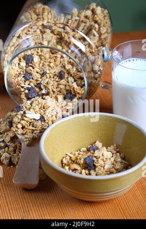 Close-up image of breakfast muesli Stock Photo - Alamy