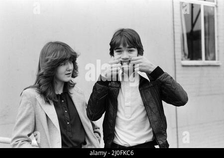 Stars of the BBC TV series "Grange Hill" Michelle Herbert, aged 15, who ...