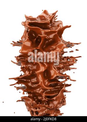 Abstract flowing liquid, 3d rendering. Computer digital drawing Stock ...