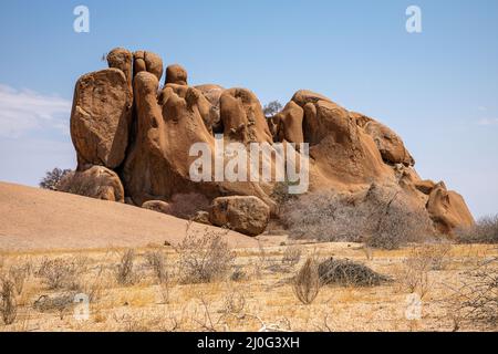 Spitzkoppe group of bald granite peaks in the Namib desert of Namibia ...