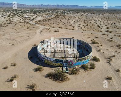 Aerial view of Slab city, California Stock Photo - Alamy