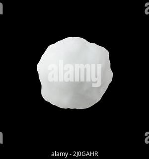 round snowball isolated on black background Stock Photo - Alamy