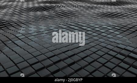 Black cubes. Computer generated 3d render Stock Photo - Alamy