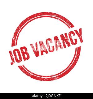 VACANCY text written on red grungy zig zag borders round stamp Stock ...