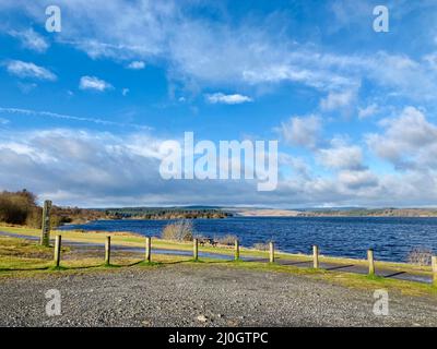 Lakeside Way cycle and footpath around Kielder Water Reservoir part of ...