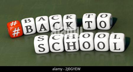 3D cubes concept - back to school Stock Photo - Alamy