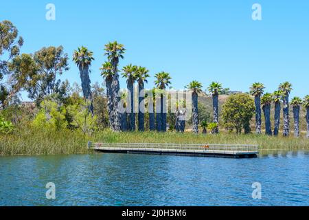 Miramar reservoir in the Scripps Miramar Ranch community, San Diego ...