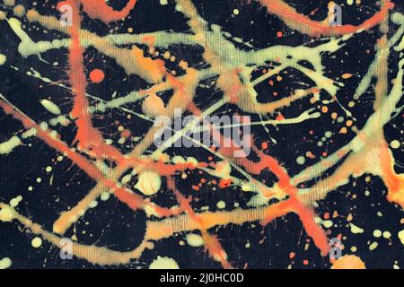 colorful splatters on black paper background texture Stock Photo - Alamy