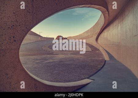 Concrete architecture. Underpass with stairs Stock Photo - Alamy