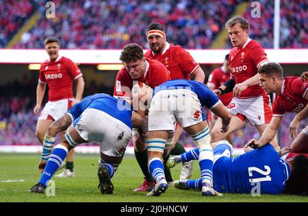 Wales' Will Rowlands during the Guinness Men's Six Nations match at the ...