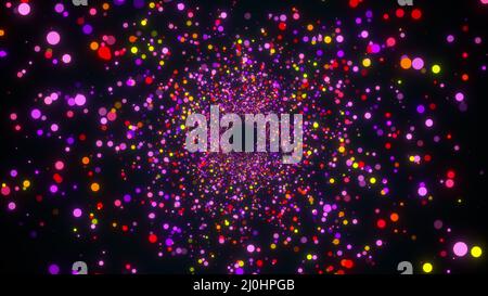 Particles tunnel. Computer generated 3d render Stock Photo - Alamy