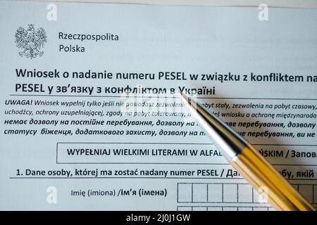 PESEL. National identification number in Poland. Polish ID. Official ...