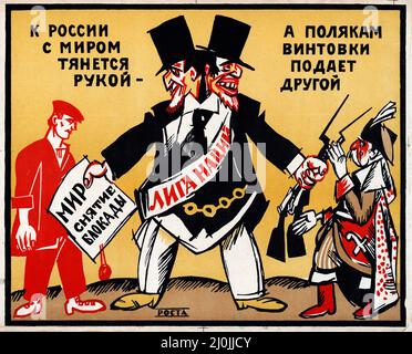 The League of Nations (Poster), 1920. Artist: Deni (Denisov), Viktor ...