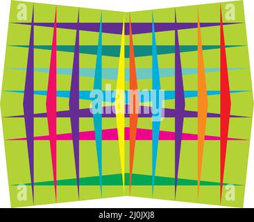 Abstract colorful, vivid, vibrant angular, geometric design element ...