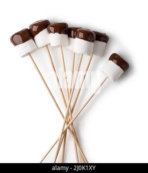 Marshmallows isolated on white. Clipping path included Stock Photo - Alamy