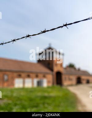 Tracks, Gatehouse, Concentration Camp, Auschwitz-Birkenau, Auschwitz ...