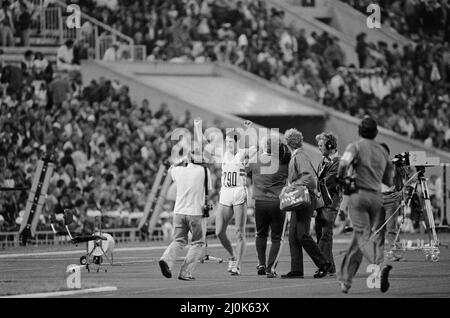 1980 Olympic Games at the Central Lenin Stadium in Moscow, Soviet Union ...