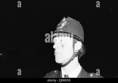 Southall Riots General scene pictures with people, policemen, fire, and ...