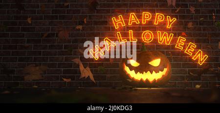 Happy Halloween Autumn Foliage Stock Photo - Alamy