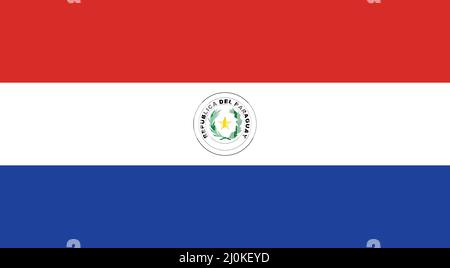 Paraguay official national flag and coat of arms, south america, vector ...