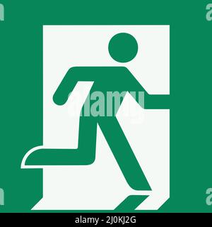 Emergency Exit Symbol (Right) Sign Stock Vector Image & Art - Alamy