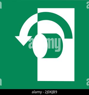 ISO 7010 E018 – Turn anticlockwise (counterclockwise) to open sign ...