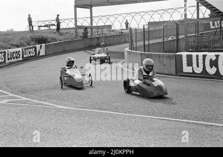 Electric Car Trials in England. The Lucas Electrathon race at Donington ...