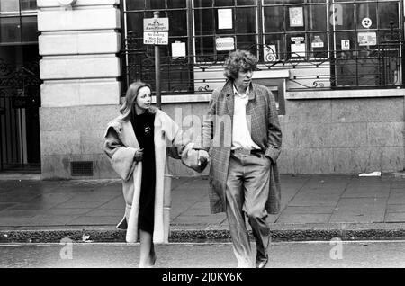 Tom Baker and his wife Lalla Ward at a restaurant in Chelsea with her ...