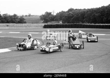Electric Car Trials in England. The Lucas Electrathon race at Donington ...