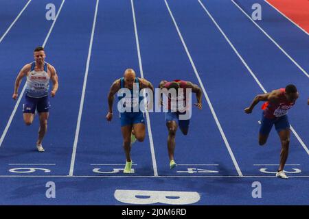 Lamont Marcell JACOBS of Italy, Marvin BRACY of USA and Christian ...