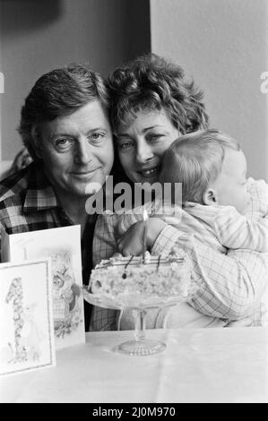 Michael Aspel and his wife Lizzie Power with their newborn son, Patrick ...