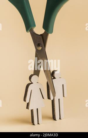 Human shapes with scissors (1 Stock Photo - Alamy