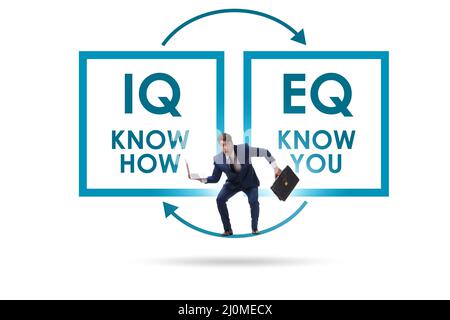 EQ and IQ skill concepts with the businessman Stock Photo - Alamy