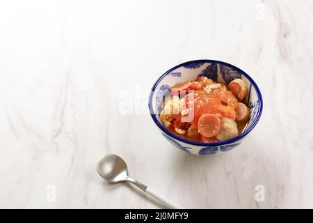 Seblak, Indonesian Popular Street Food from Bandung, West Java Stock ...