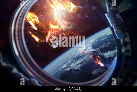 Dead of international space station. Science fiction space wallpaper ...