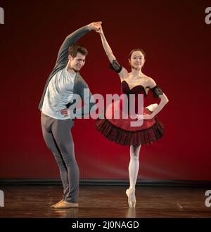 Royal Ballet Company principal dancers David Wall and Alfreda Thorogood ...
