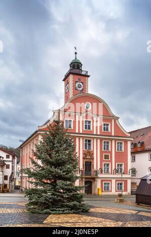 Germany, Bavaria, Eichstatt, city hall, restaurant, town houses, town ...