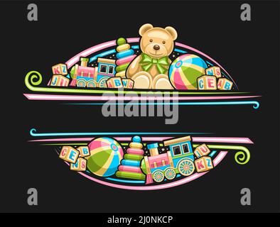 Vector border for Kid Toys with copyspace for advertising text ...