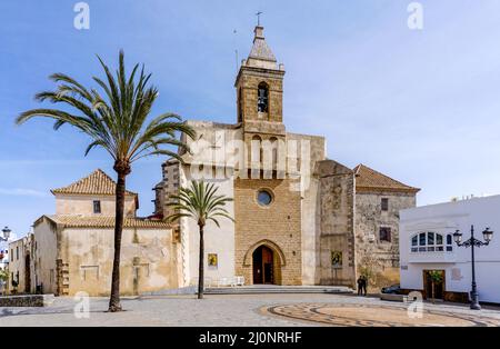 Rota, Spain - 12 March, 2022: the picturesque old city center of Rota ...