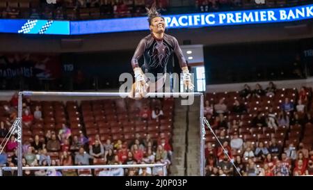 March 19, 2022: University of Utah gymnast Abby Paulson competes during ...