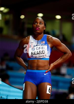 BELGRADE, SERBIA - MARCH 20: Jessica Beard of the United States of ...