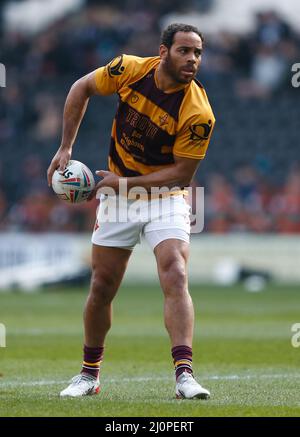 Leroy Cudjoe of Huddersfield Giants before the Betfred Super League ...