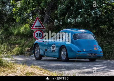 Talbot-Lago T 26 GS Berlinette 1950 old racing car in rally Mille ...